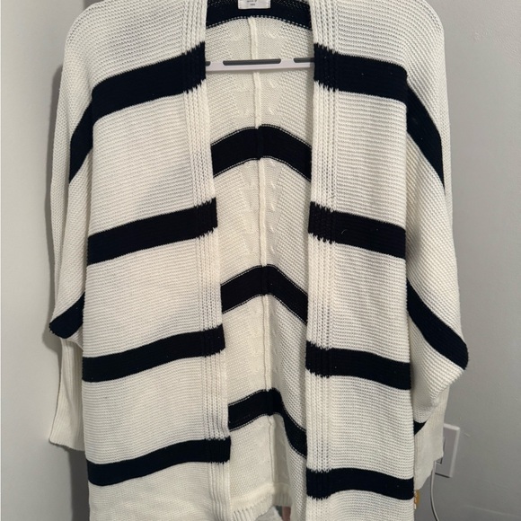 NY Collection | Sweaters | Ny Collection Black And White Striped ...